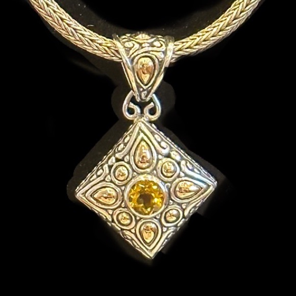 Samuel B. | Jewelry | Samuel B 8k Silver Citrine Pendant | Poshmark